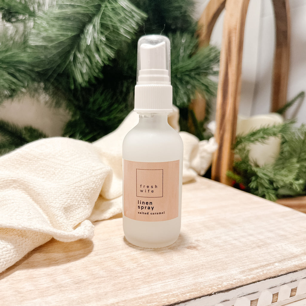 Salted Caramel Linen Spray - Mini – The Fresh Wife Collective